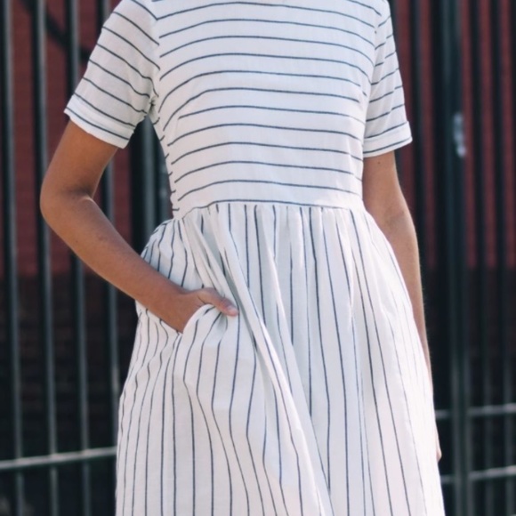 Mod Ref | Dresses | Mod Ref Billy Dress White And Black Striped | Poshmark